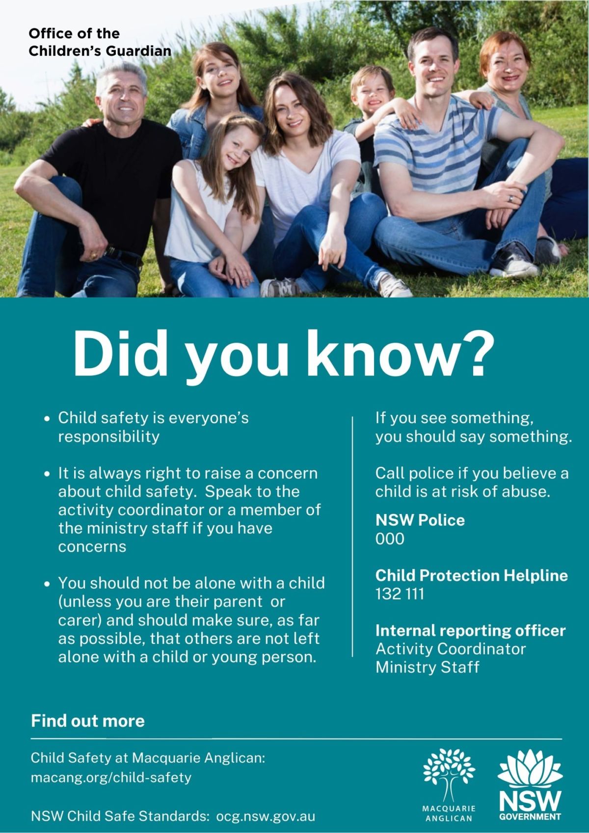 Child Safety – Macquarie Anglican